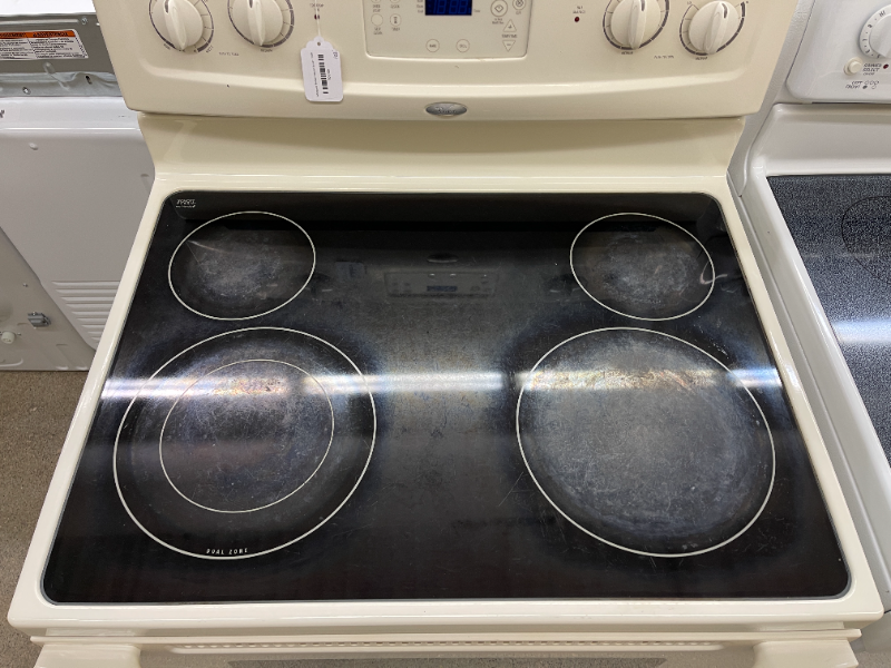Whirlpool Bisque Electric Stove - 1026 – Shorties Appliances And More, LLC
