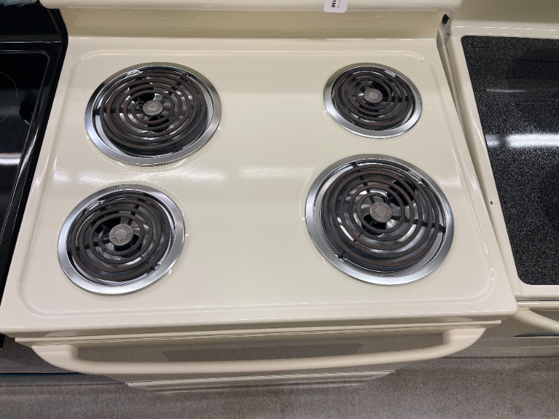GE Bisque Coil Electric Stove - 2506 – Shorties Appliances And More, LLC