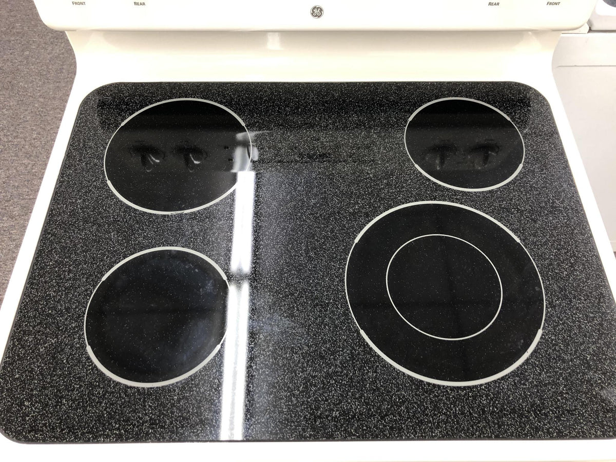 GE Electric Bisque Glass Top Stove - 3299 – Shorties Appliances And ...