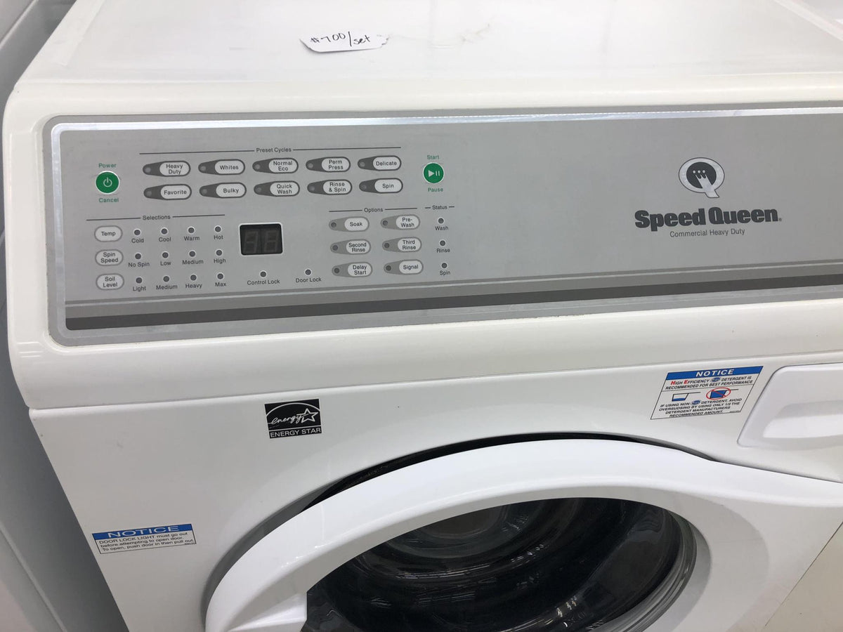 Speed Queen Front Load Washer and Gas Dryer Set – Shorties Appliances ...